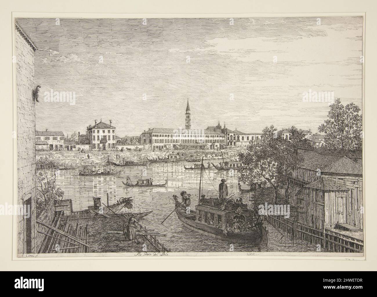 Ale Porte del Dolo (At the Locks of Dolo), from the series Vedute ...