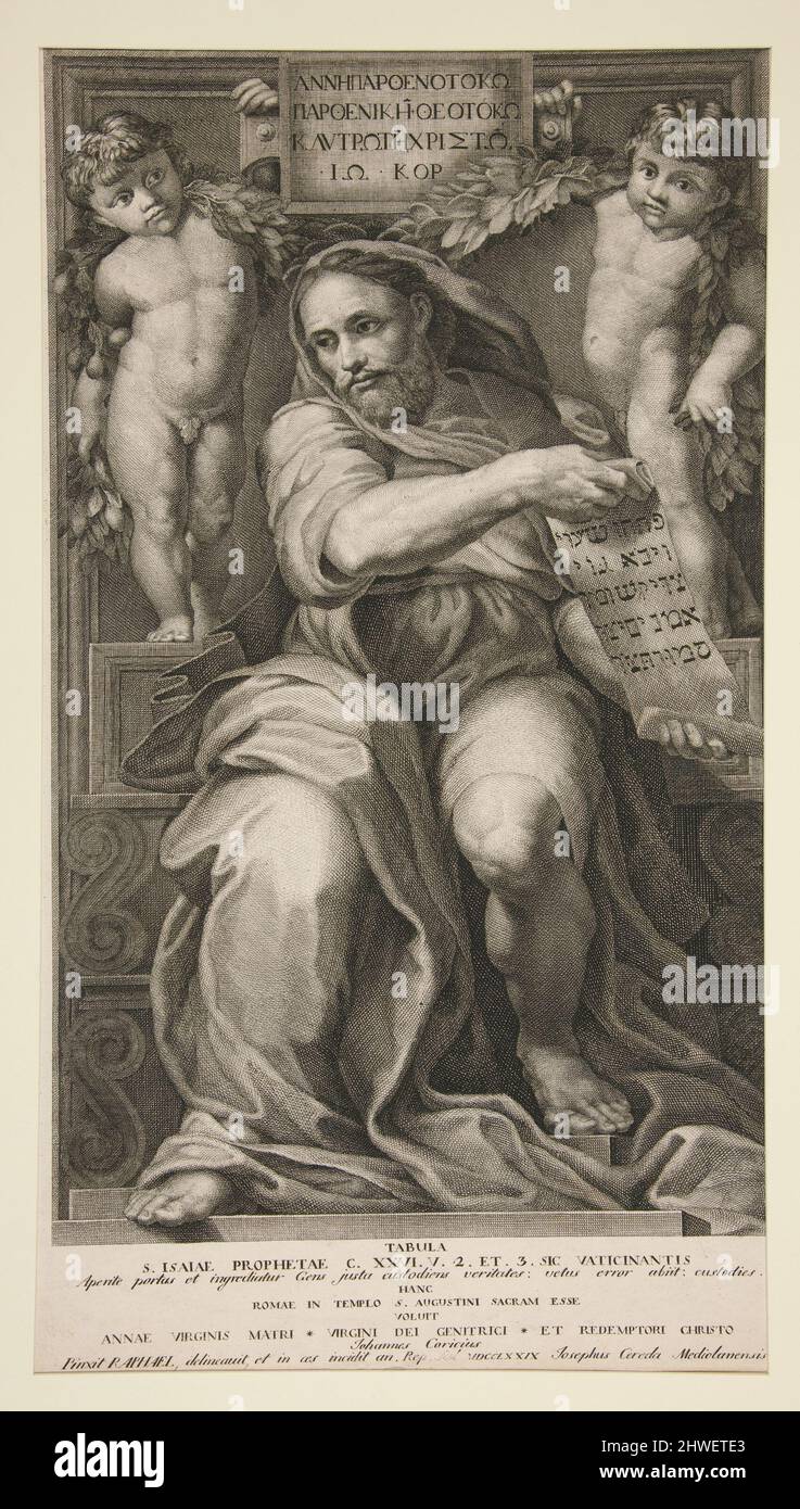 The Prophet Isaiah. Engraver: Giuseppe Cereda, Italian, active ca ...