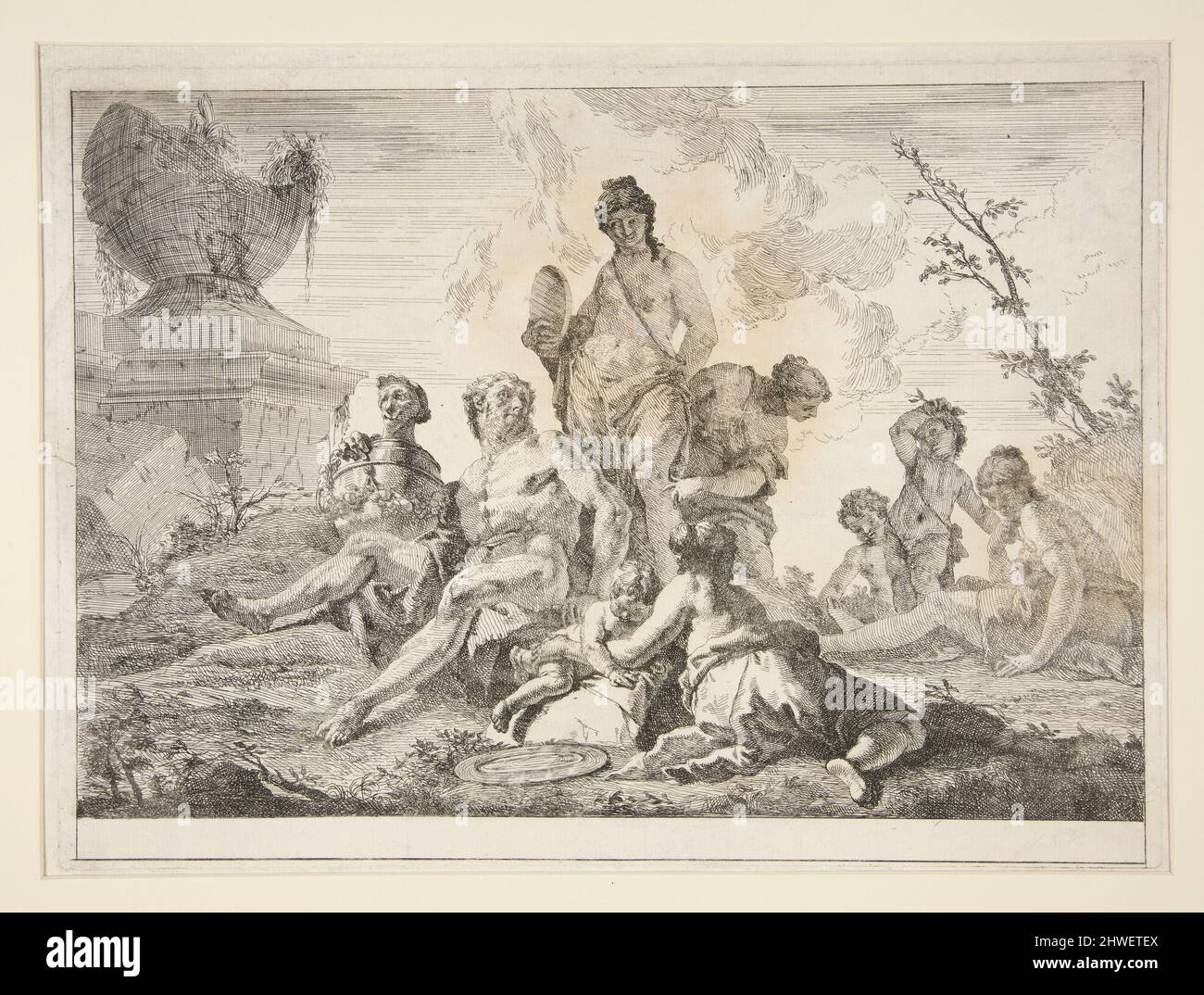 Venus, Vulcan, Three Nymphs and Three Cherubs in a Landscape. Artist ...