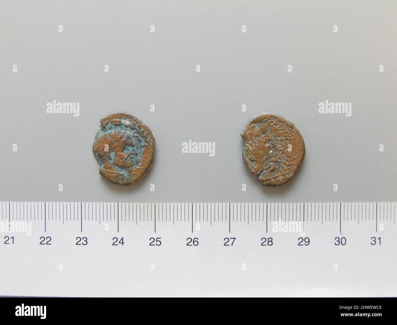 Coin of Macrinus, Emperor of Rome from Edessa, Mesopotamia. Ruler ...