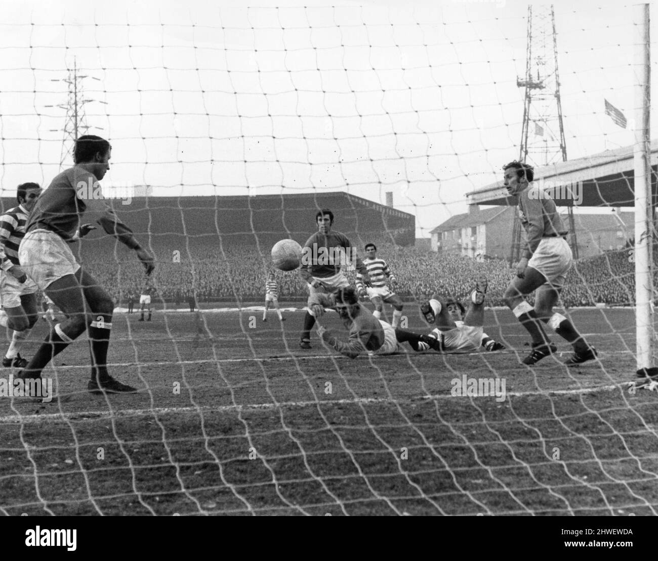 Celtic v Rangers match at Celtic Park 3rd January 1970 TBC Centre half ...