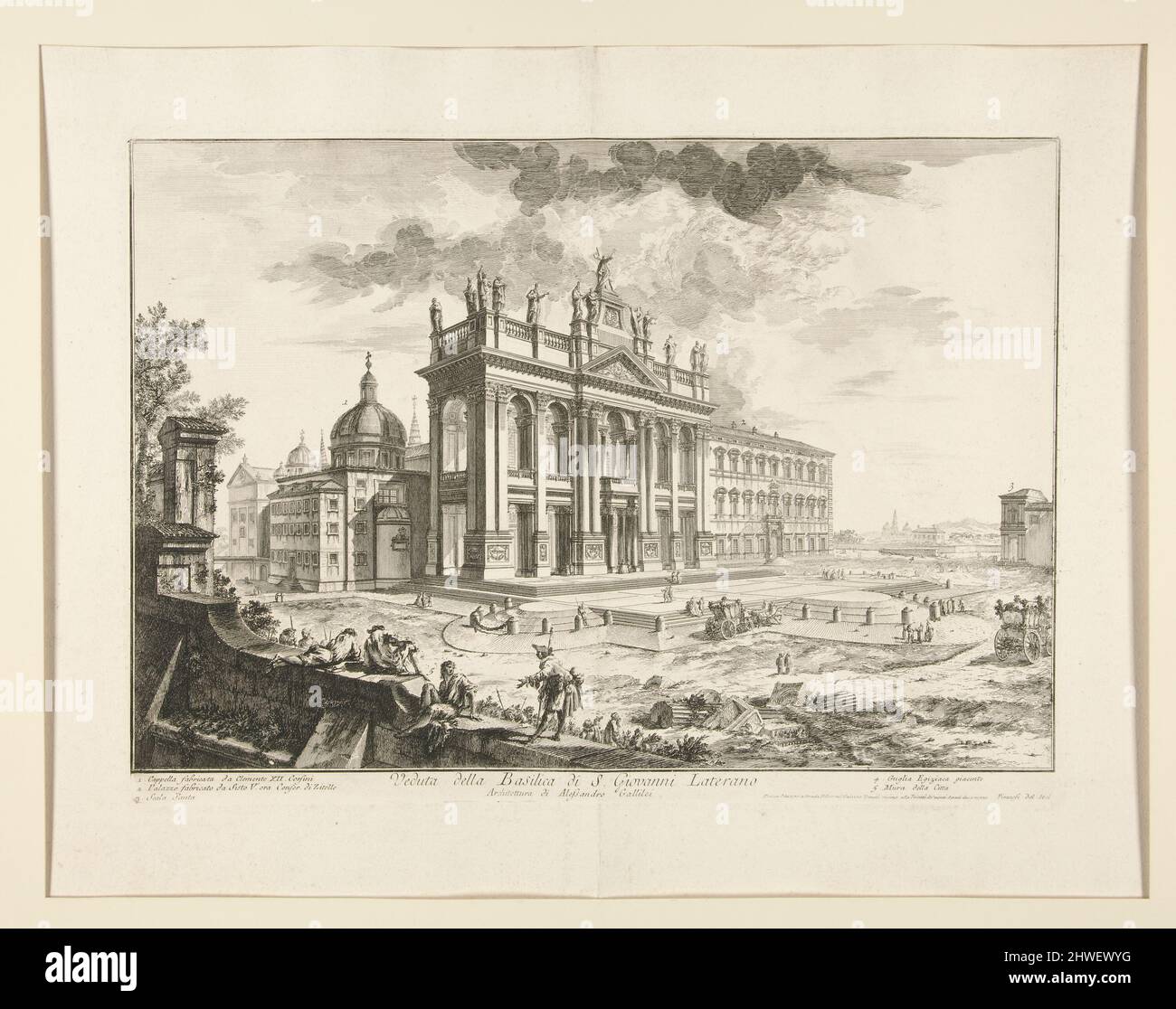 Veduta della Basilica di S. Giovanni Laterano (View of the Basilica of ...