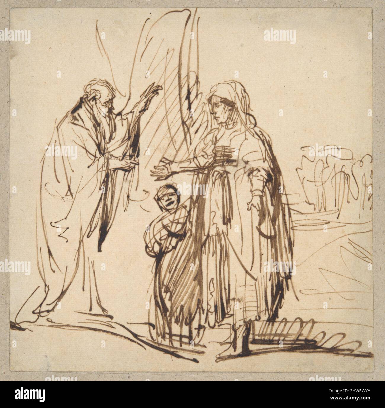 Elijah and the Widow of Zarephath. Artist: Unknown After: Rembrandt ...