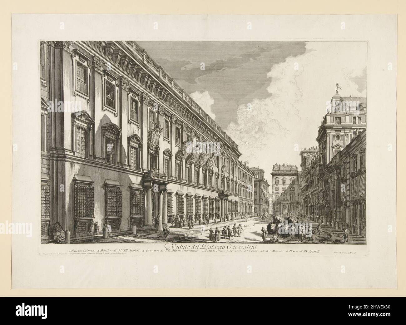 Veduta del Palazzo Odescalchi (View of the Palazzo Odescalchi), from ...