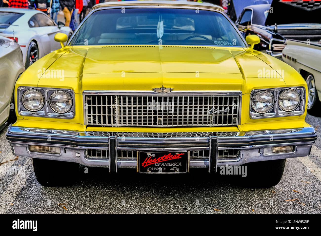 Classic Yellow Chevrolet Stock Photo - Alamy