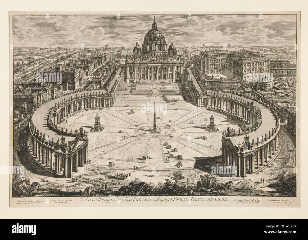Veduta dell’insigne Basilica Vaticana coll’ampio Portico, e Piazza ...