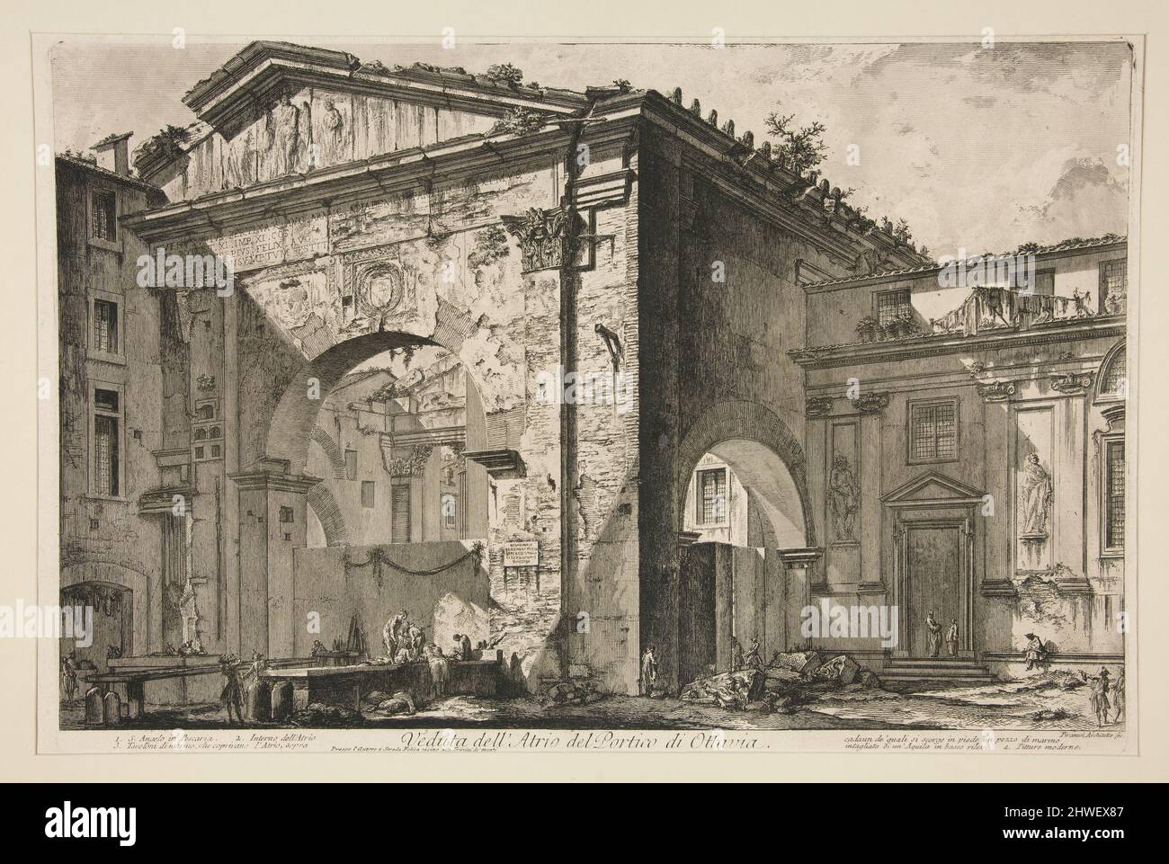 Veduta dell’Atrio del Portico di Ottavia (View of the Atrium of the ...