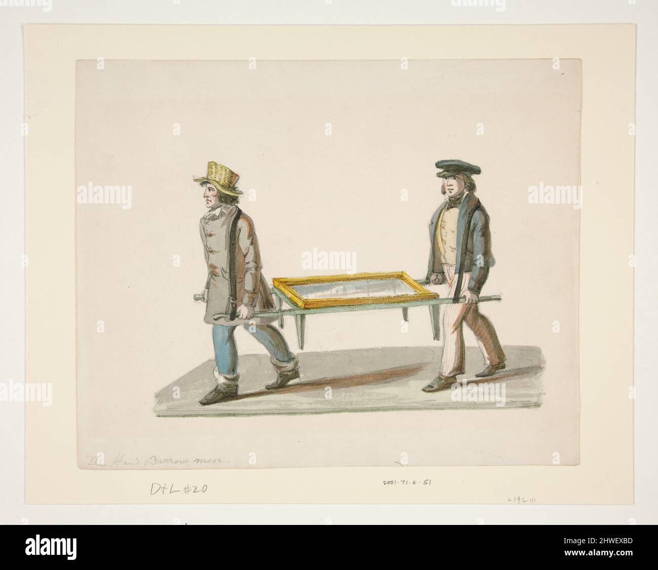 The Hand Borrow Man. Artist: Nicolino Calyo, Italian, 1799–1884 Stock ...