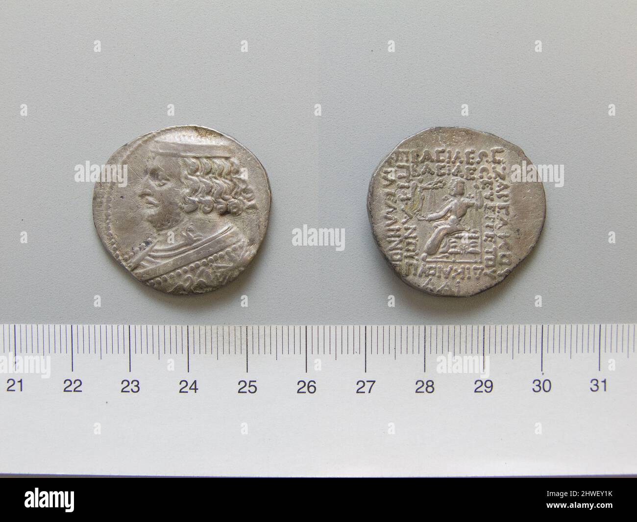 Tetradrachm of Orodes II, King of Parthia from Parthia. Ruler: Orodes ...