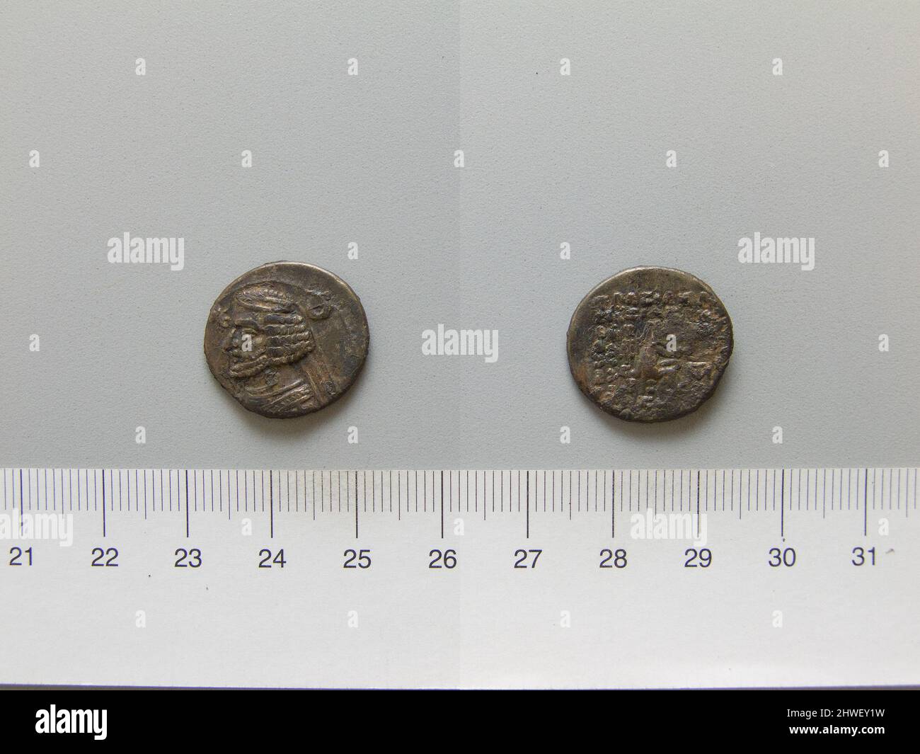 Drachm of Orodes II, King of Parthia from Parthia. Ruler: Orodes II ...