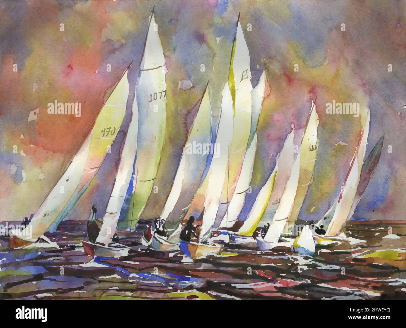 Sailing boat race buoy hi-res stock photography and images - Alamy