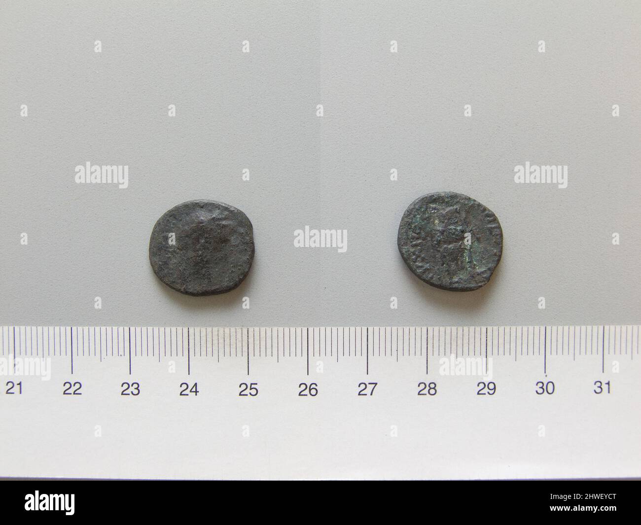 Coin of Antoninus Pius, Emperor of Rome from Philadelphia (Decapoleos ...