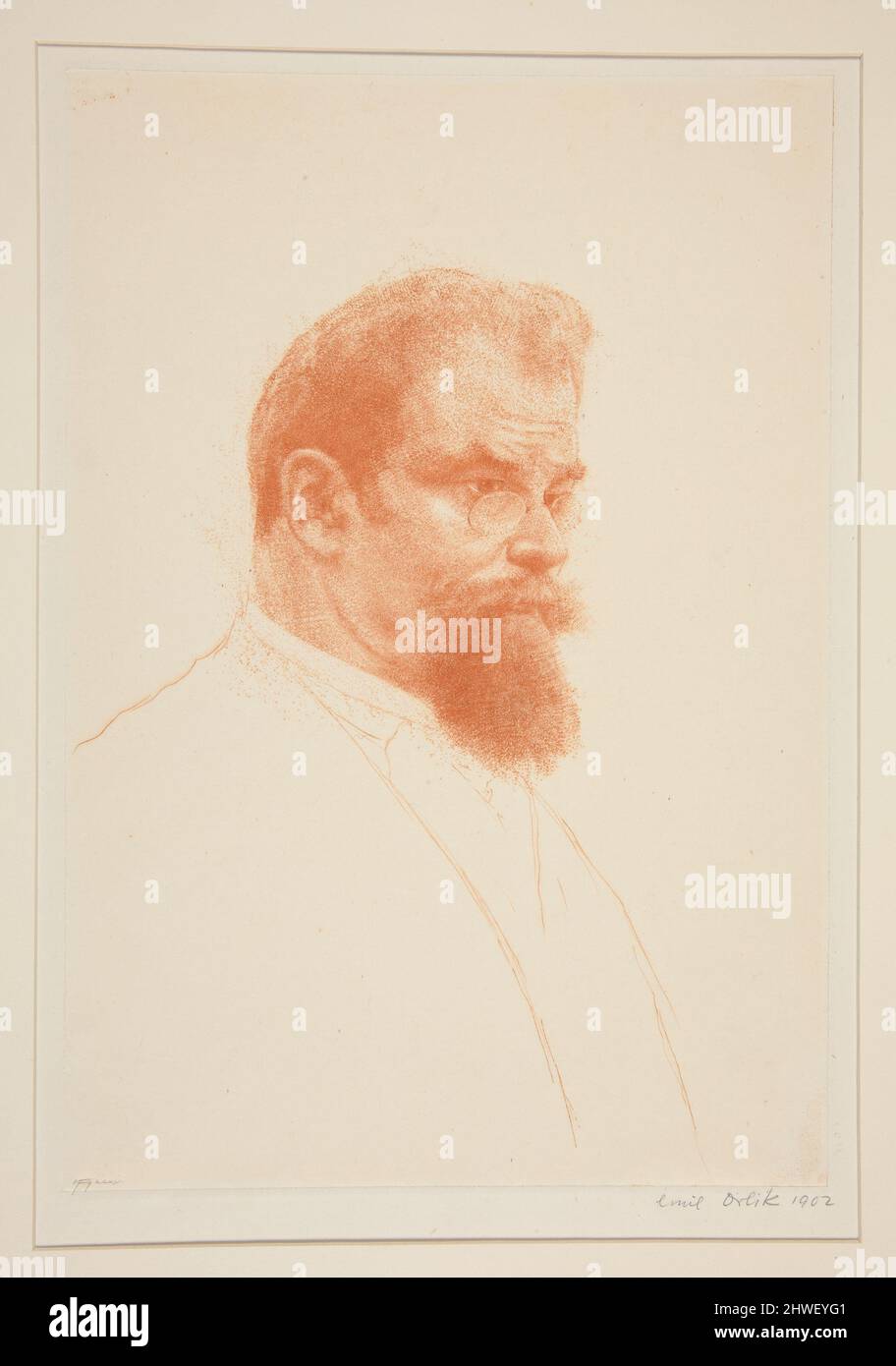 Max Klinger. Artist: Emil Orlik, Czech, 1870–1932 Stock Photo - Alamy