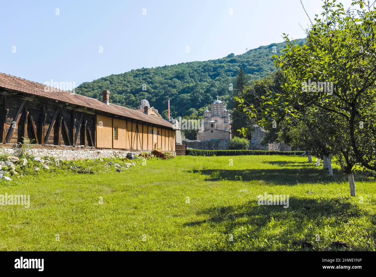 RAVANICA MONASTERY, SERBIA - AUGUST 11, 2019: Medieval Ravanica ...