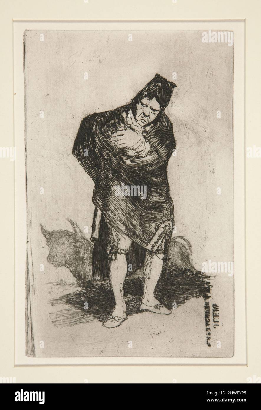 El embozado (The Cloaked Man). Artist: Francisco Goya, Spanish, 1746 ...