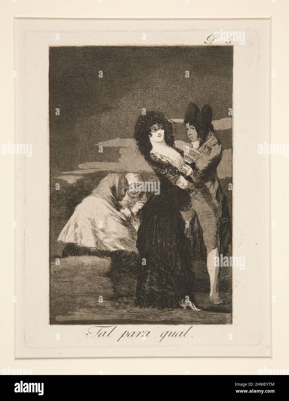Tal para qual (Two of a Kind), pl. 5 from Los caprichos. Artist ...