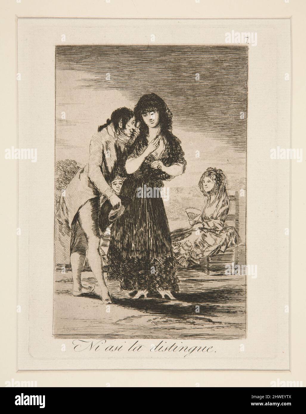 Ni asi la distingue (Even Thus He Cannot Make Her Out), pl. 7 from Los ...