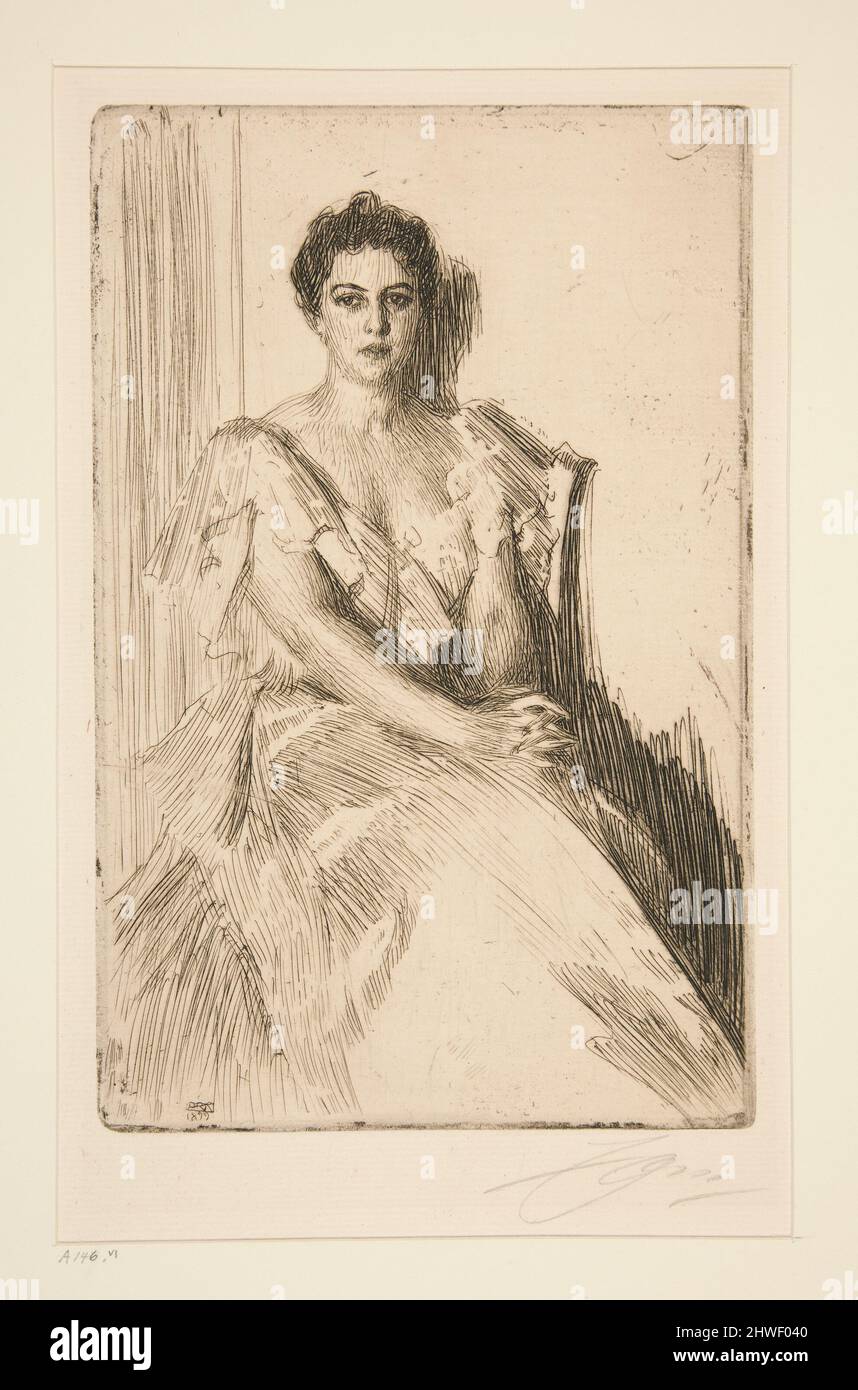Mrs. Grover Cleveland II. Artist: Anders Zorn, Swedish, 1860–1920 Stock ...