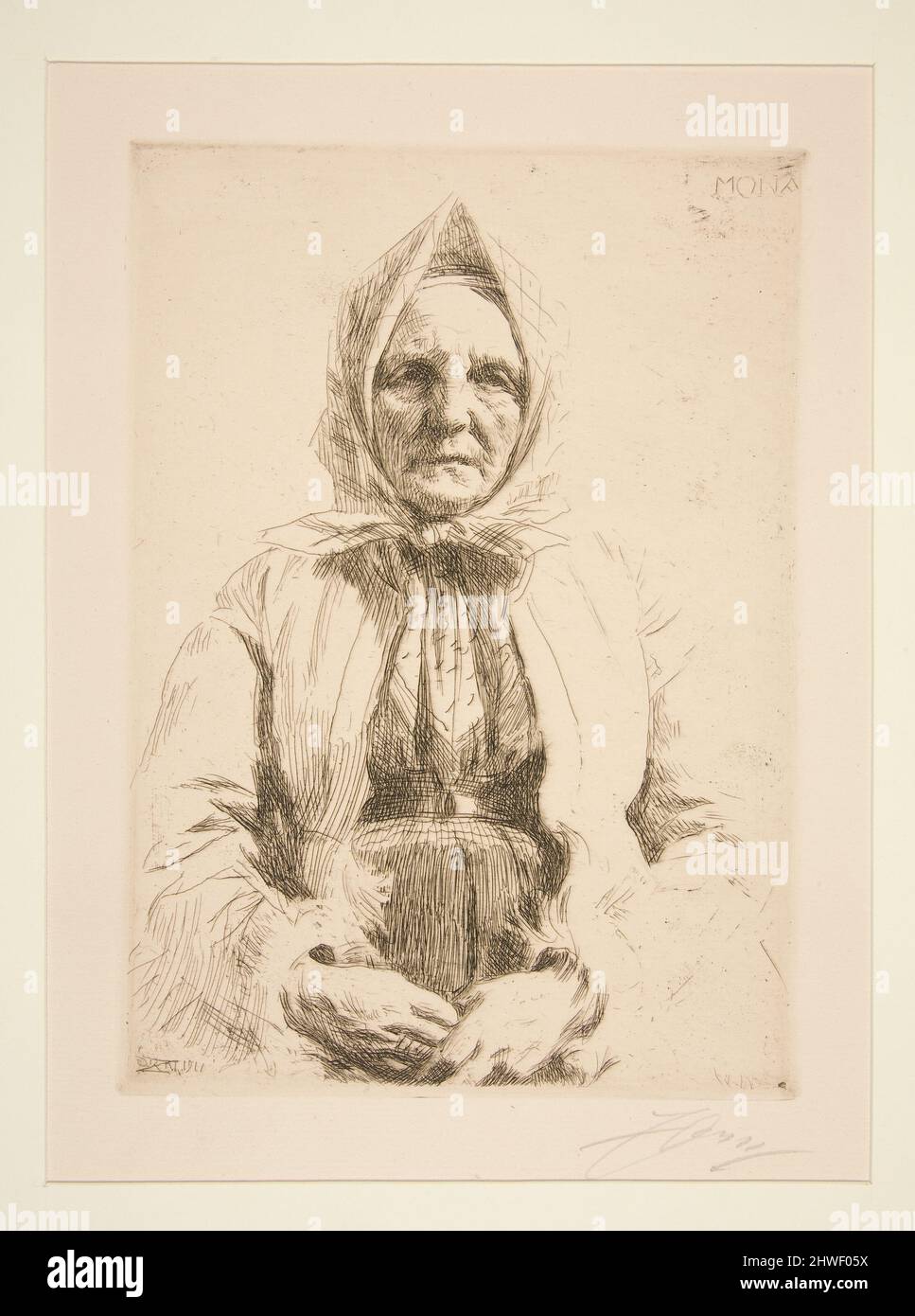 Mona. Artist: Anders Zorn, Swedish, 1860–1920 Stock Photo - Alamy