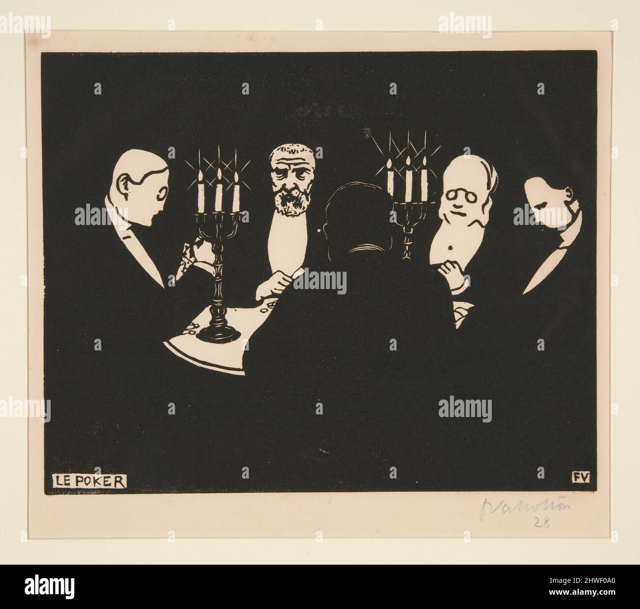 Le Poker. Artist: Félix Edouard Vallotton, Swiss, active Paris, 1865 ...