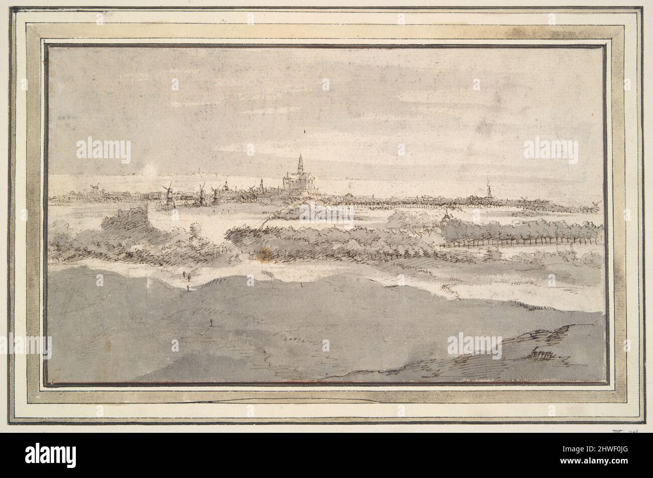 View of Haarlem from the Northwest. Artist: Unknown Stock Photo - Alamy