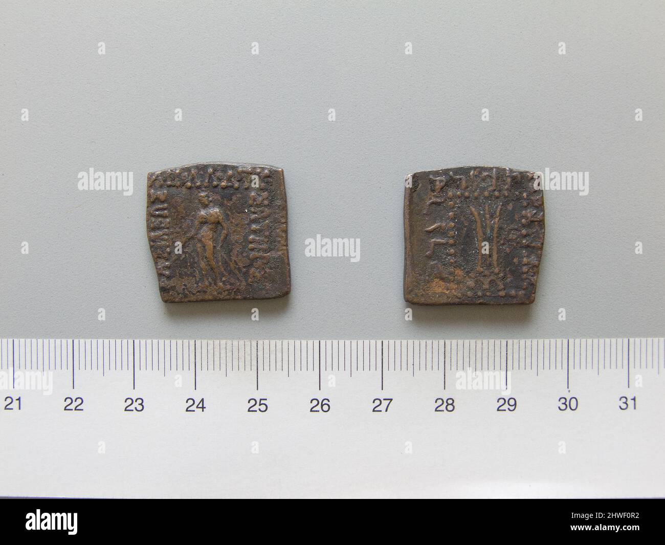 Coin of Antonius Pius, Emperor of Rom from Bactria. Ruler: Apollodotus ...