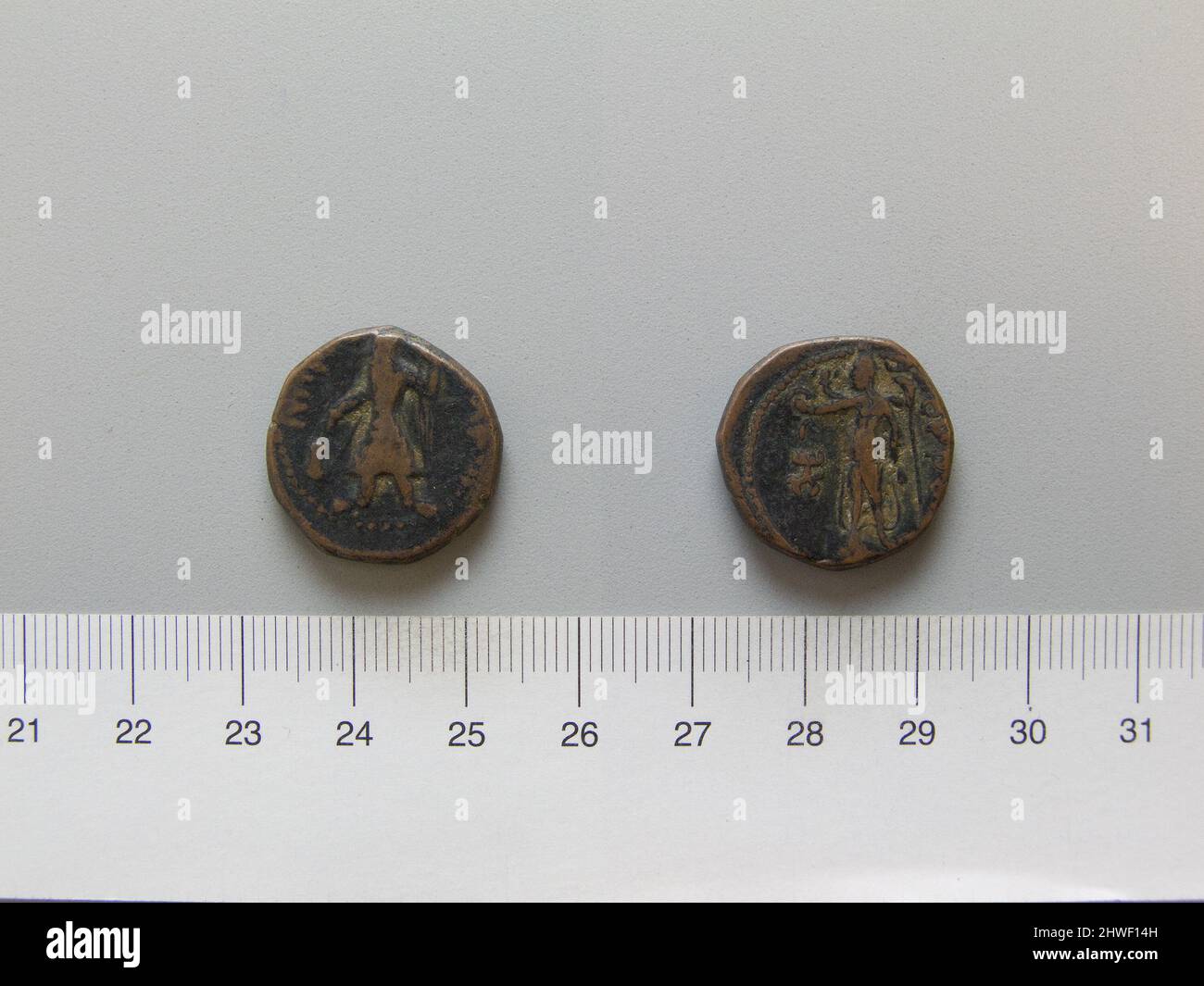 1 Drachm of Kanishka from India. Ruler: Kanishka, Emperor of the Kushan ...