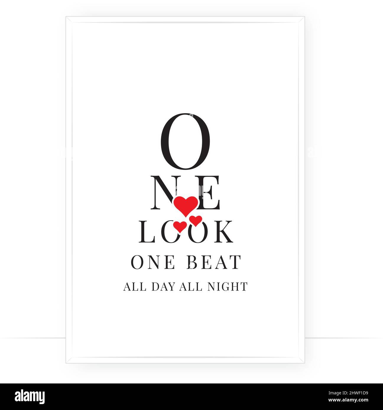 One look, one beat, all day and all night, vector. Scandinavian ...