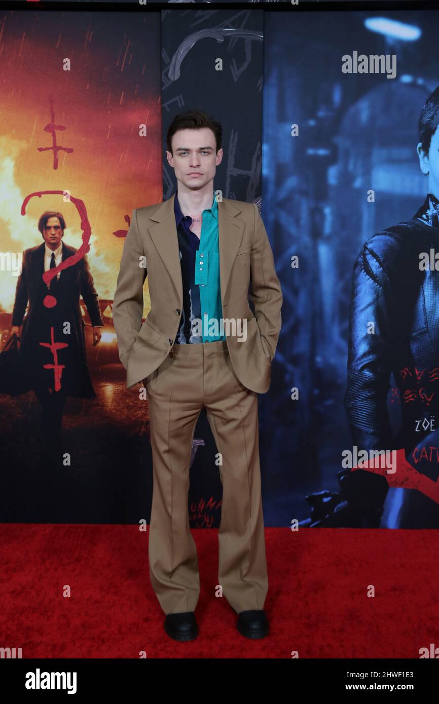 01 March 2022 - New York, New York - Thomas Doherty. “The Batman” World ...
