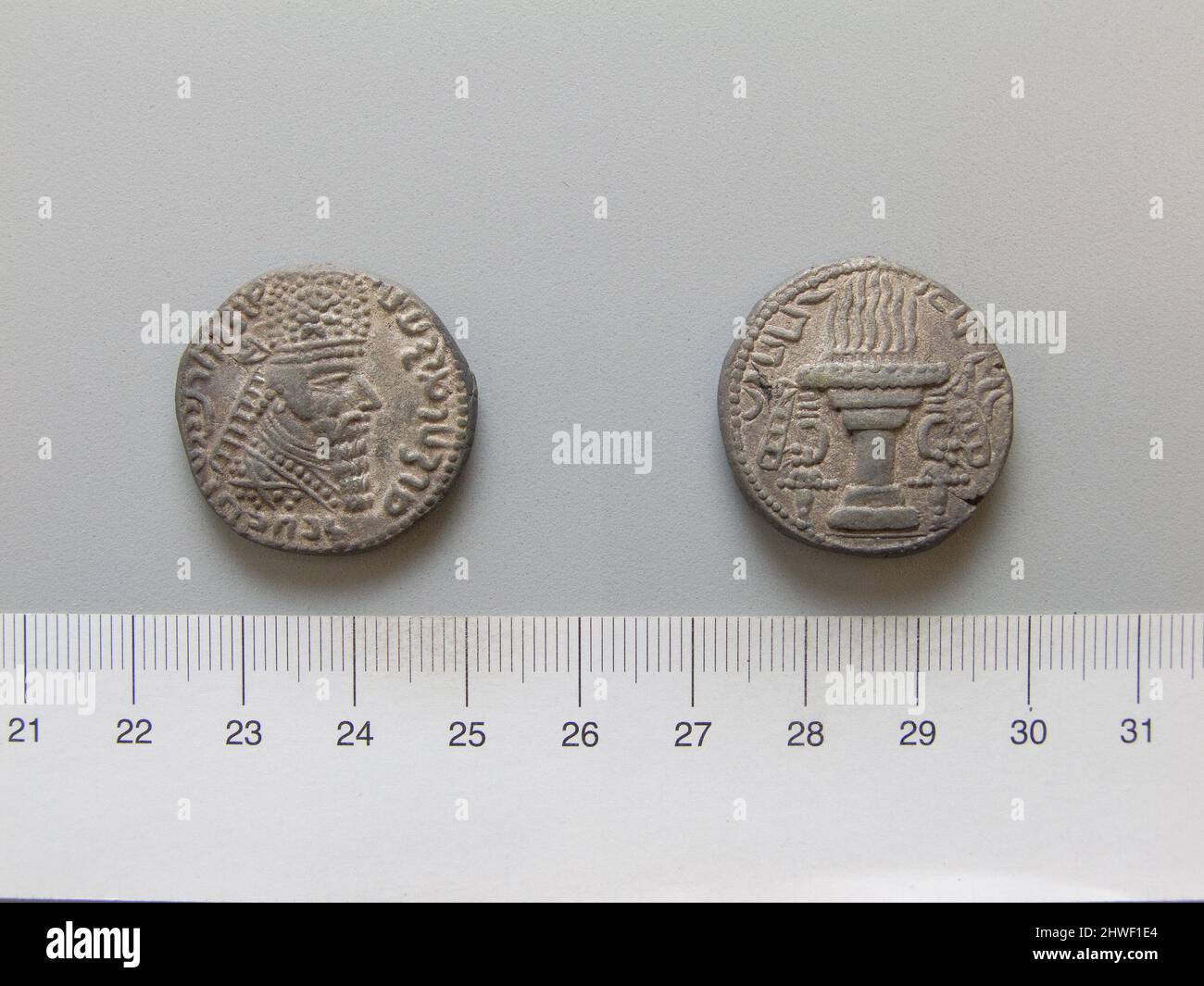 Tetradrachm of Ardashir I from Persia. Ruler: Ardashir I, King of Iran ...