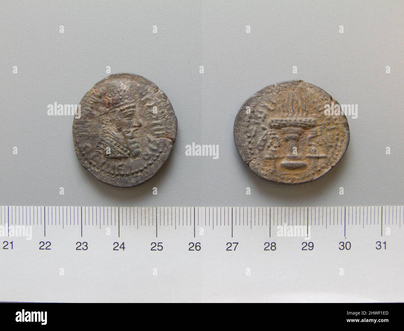Tetradrachm of Ardashir I from Persia. Ruler: Ardashir I, King of Iran ...