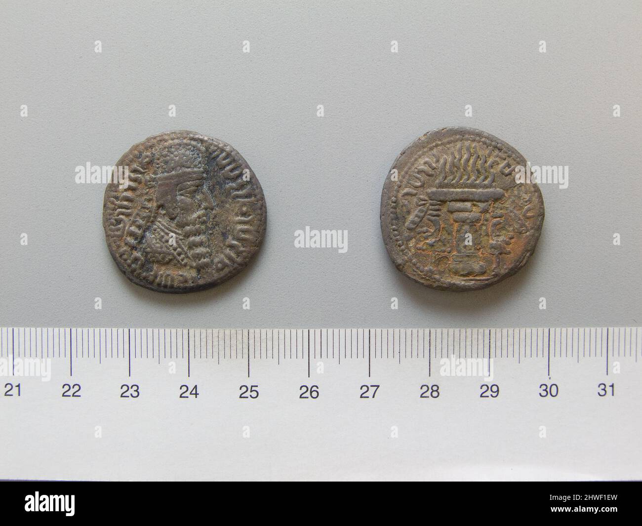 Tetradrachm of Ardashir I from Persia. Ruler: Ardashir I, King of Iran ...