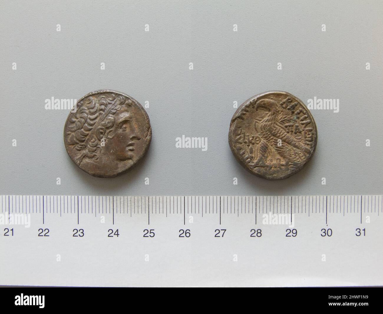 Tetradrachm of Ptolemy XIII Theos Philopator from Alexandria. Ruler ...
