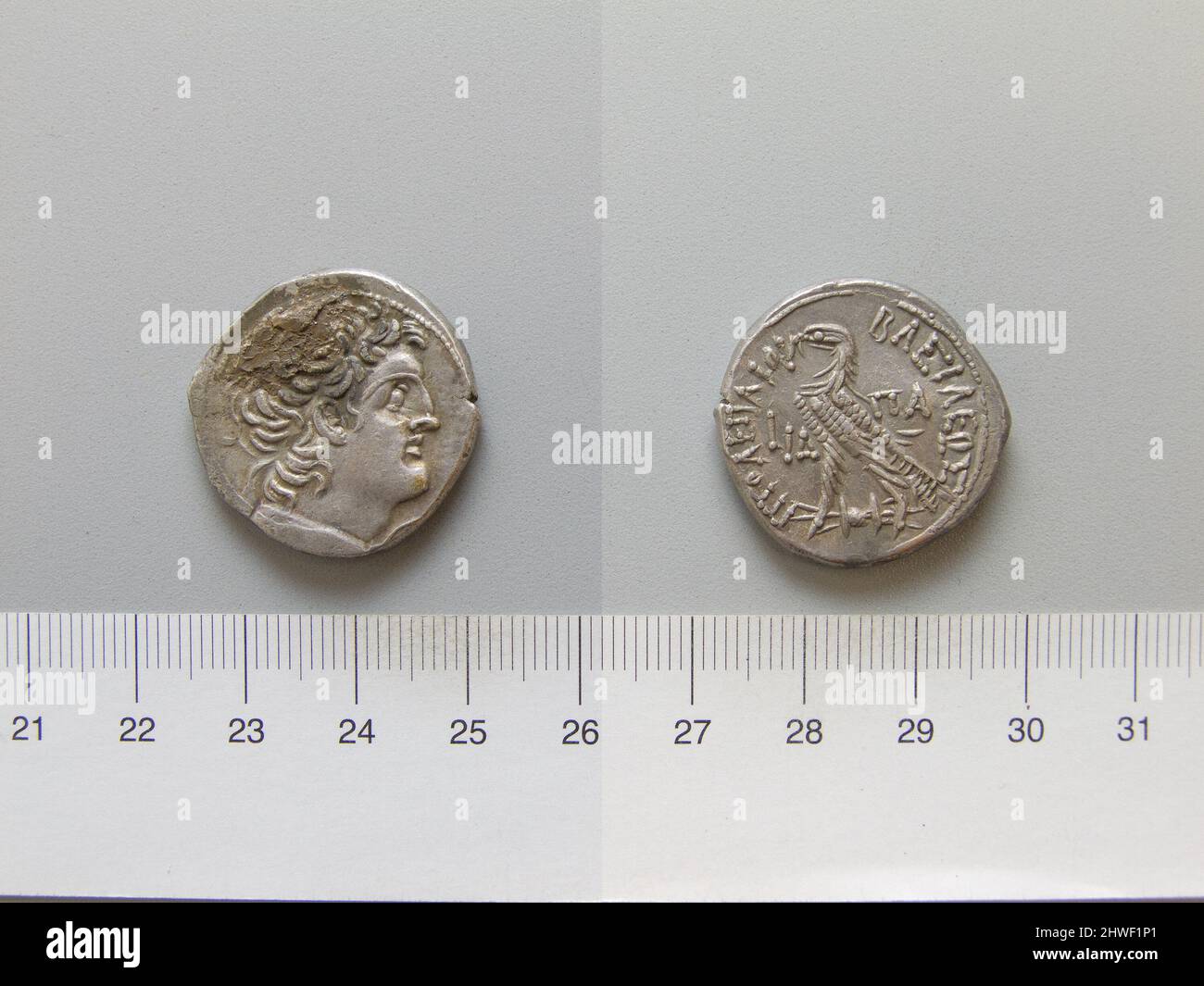 Tetradrachm of Ptolemy XIII Theos Philopator from Egypt. Ruler: Ptolemy XIII Theos Philopator ...