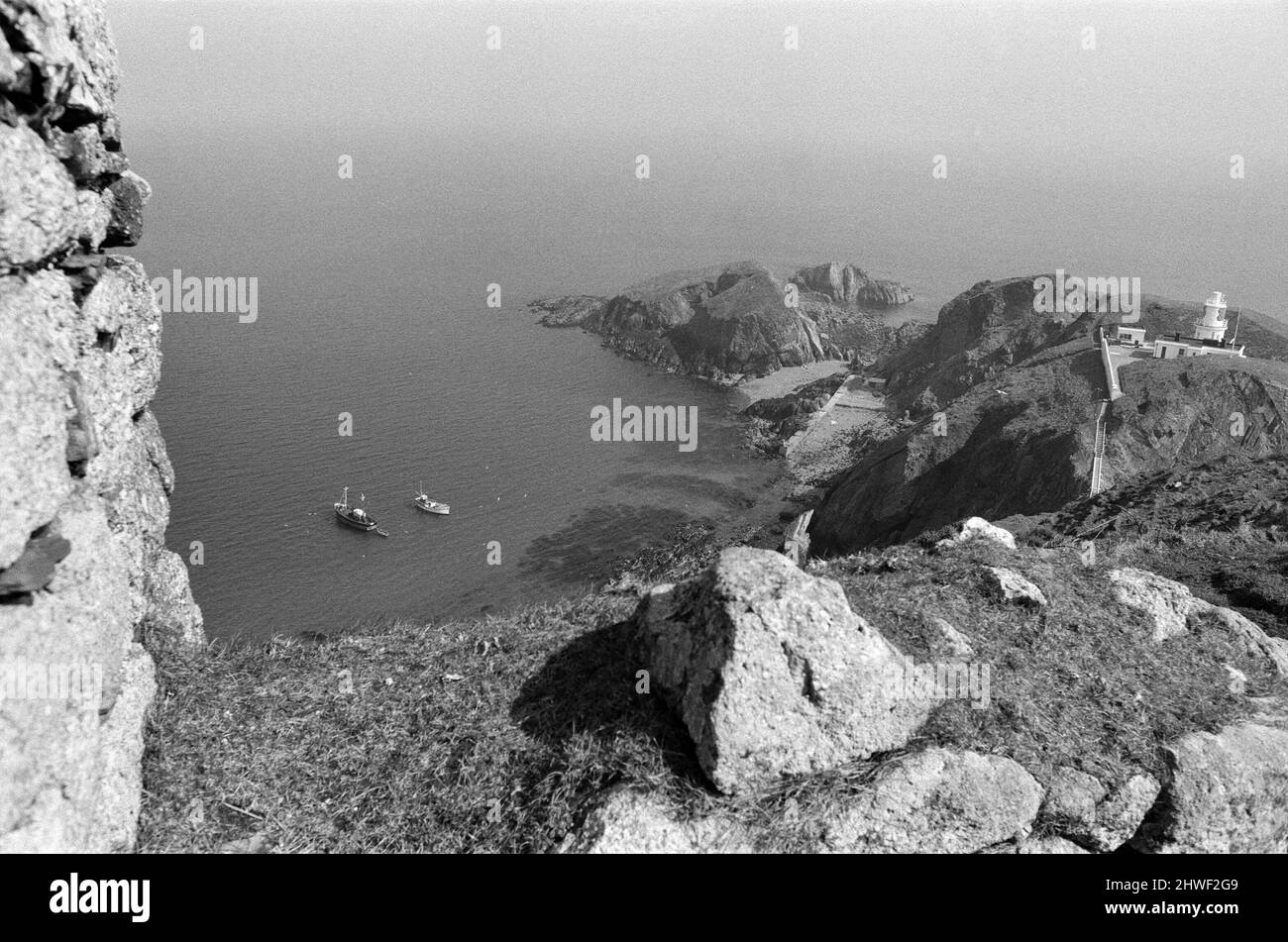 General scenes on Lundy Island. Lundy is the largest island in the ...