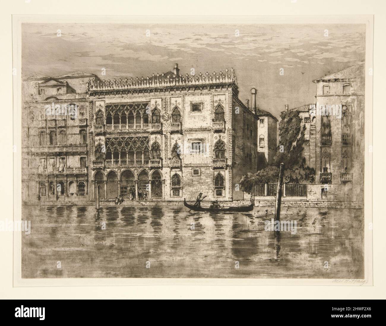 Ca’ d’Oro, Venice. Artist: Axel Herman Haig (Hägg), Swedish, 1835–1921 ...