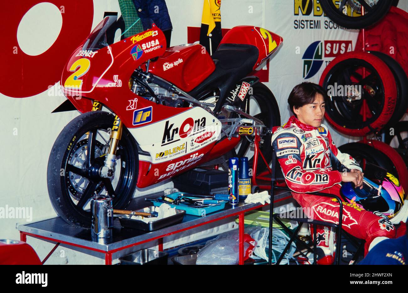 Motorcycle World Champion Kazuto Sakata (JPN), japanese racer ...