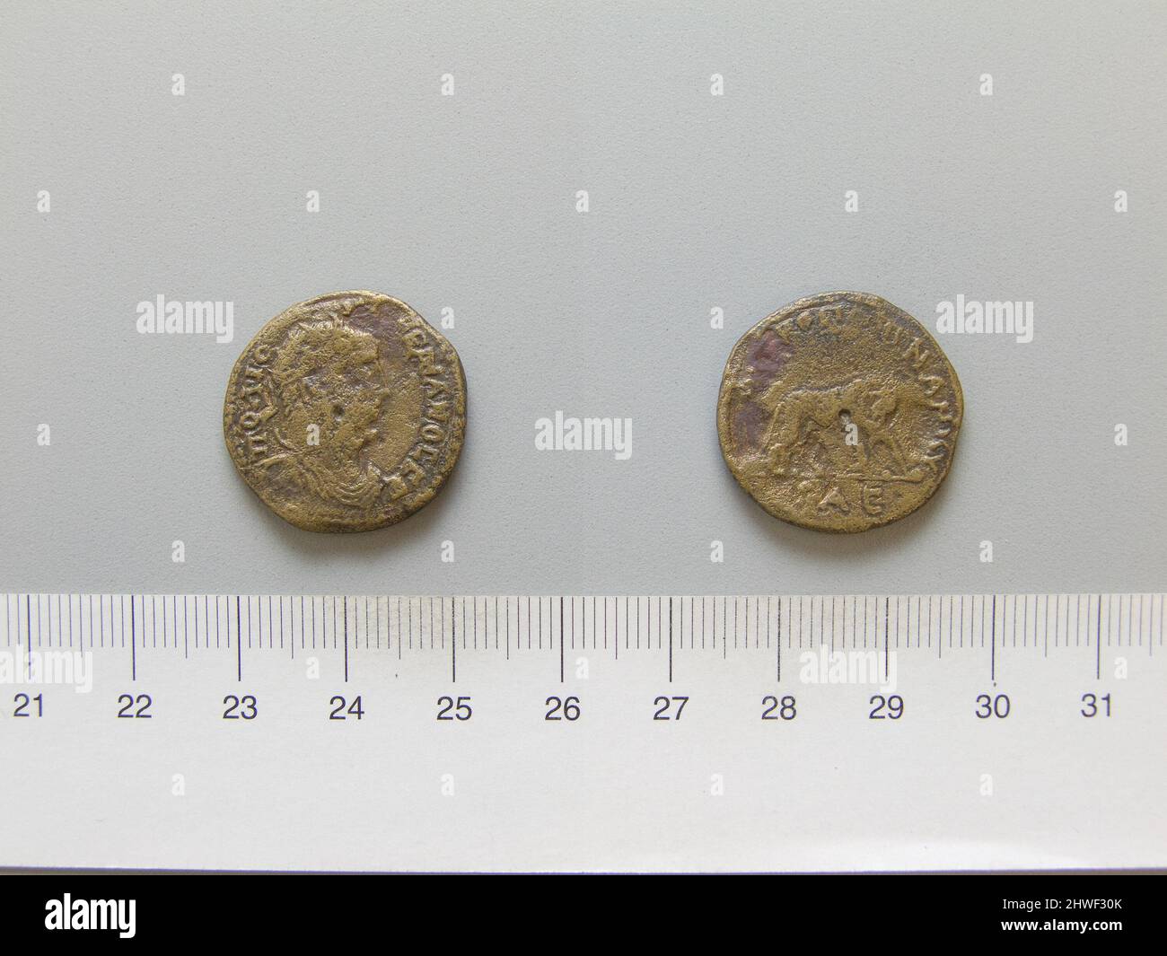 Coin of Valerian, Emperor of Rome from Ancyra. Ruler: Valerian, Emperor ...