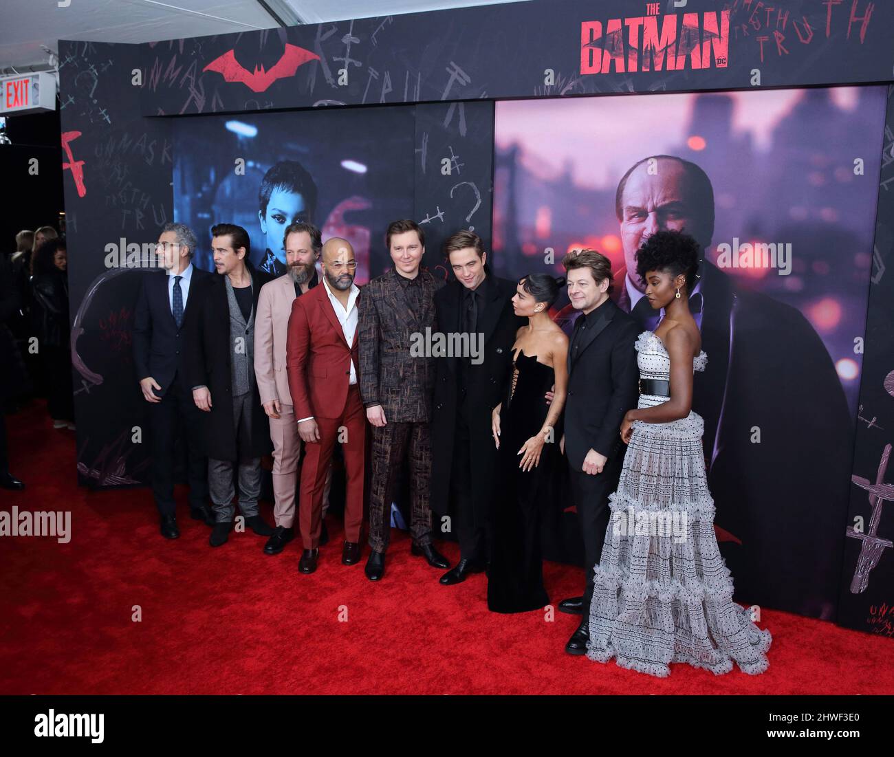 01 March 2022 - New York, New York - The Batman cast. “The Batman ...
