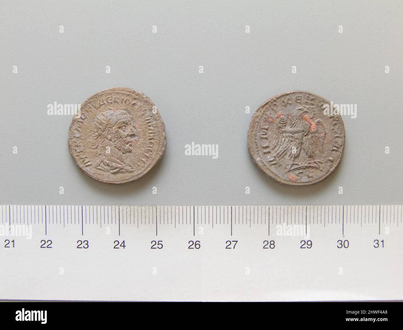 Tetradrachm of Trajan Decius, Emperor of Rome from Antioch. Ruler ...