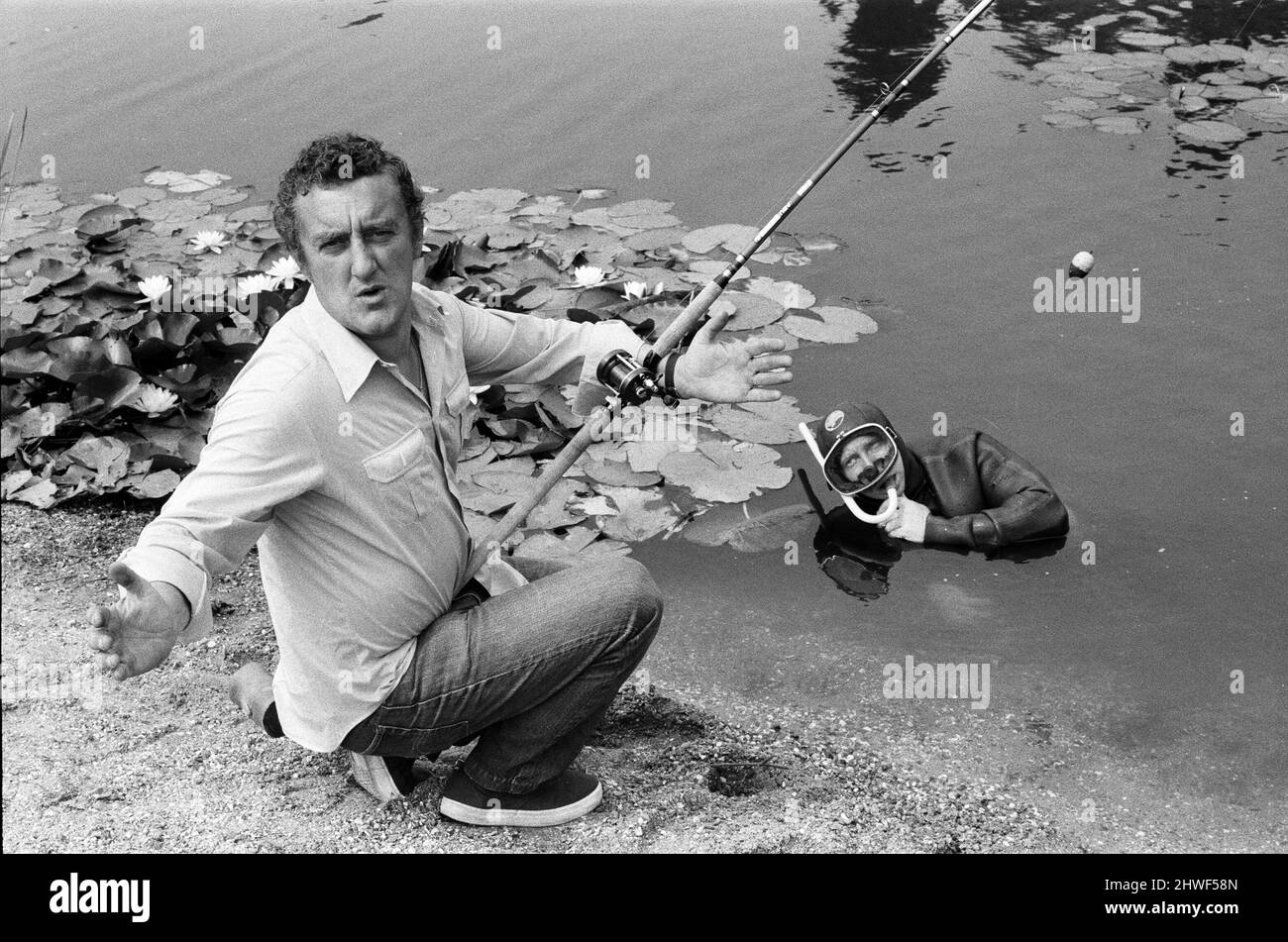 Actor Bernard Cribbins today went fishing near Shepperton, which was a ...
