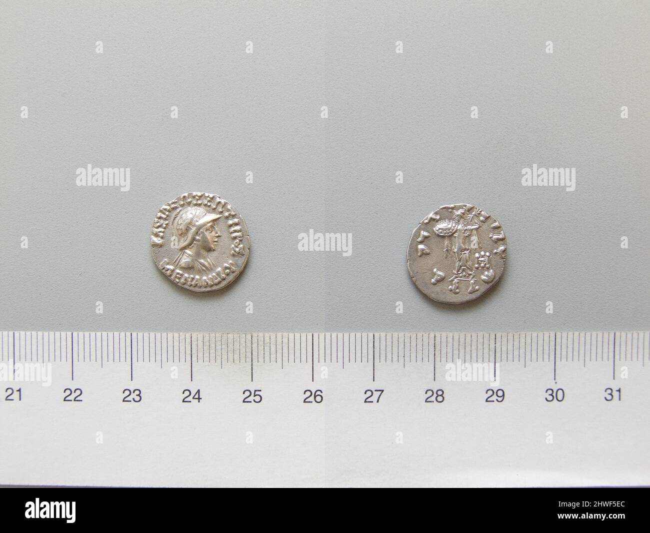 Drachm of Menander, King of Bactria from Bactria. Ruler: Menander I ...