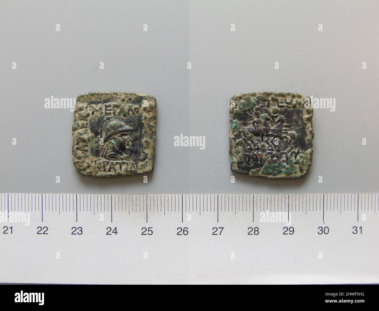 Coin of Eukratides I, King of Bactria from Bactria. Ruler: Eukratides I ...