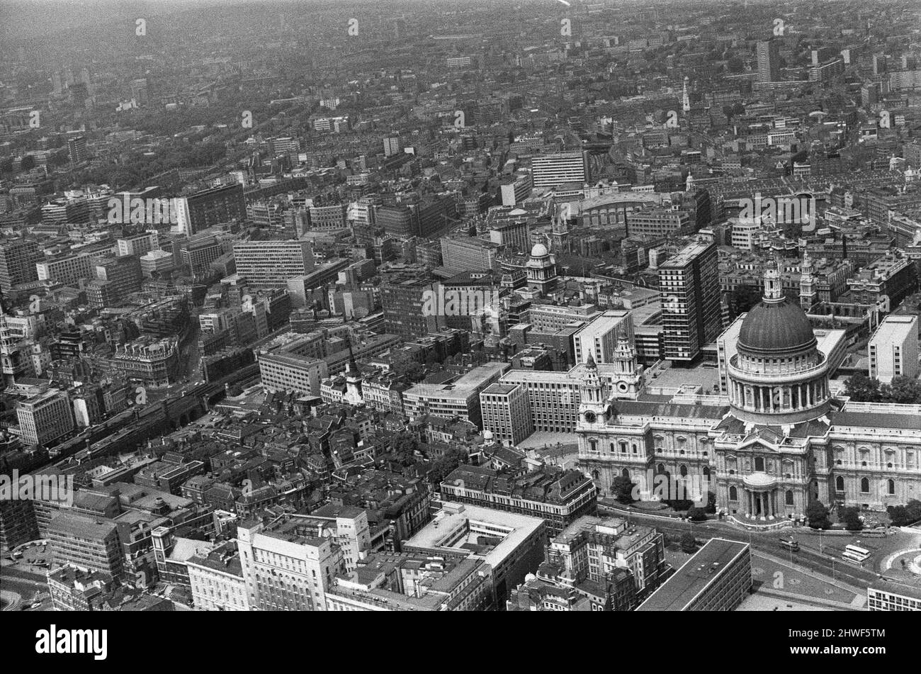 Views of London taken from a helicopter. 15th June 1969 Stock Photo - Alamy