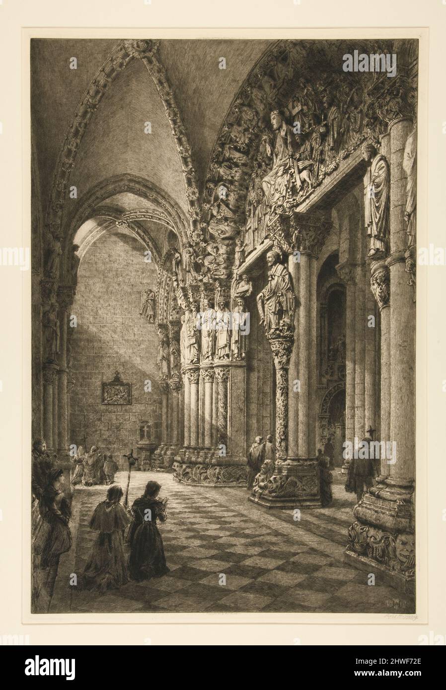 Portico del Gloria, Santiago de Compostela. Artist: Axel Herman Haig ...