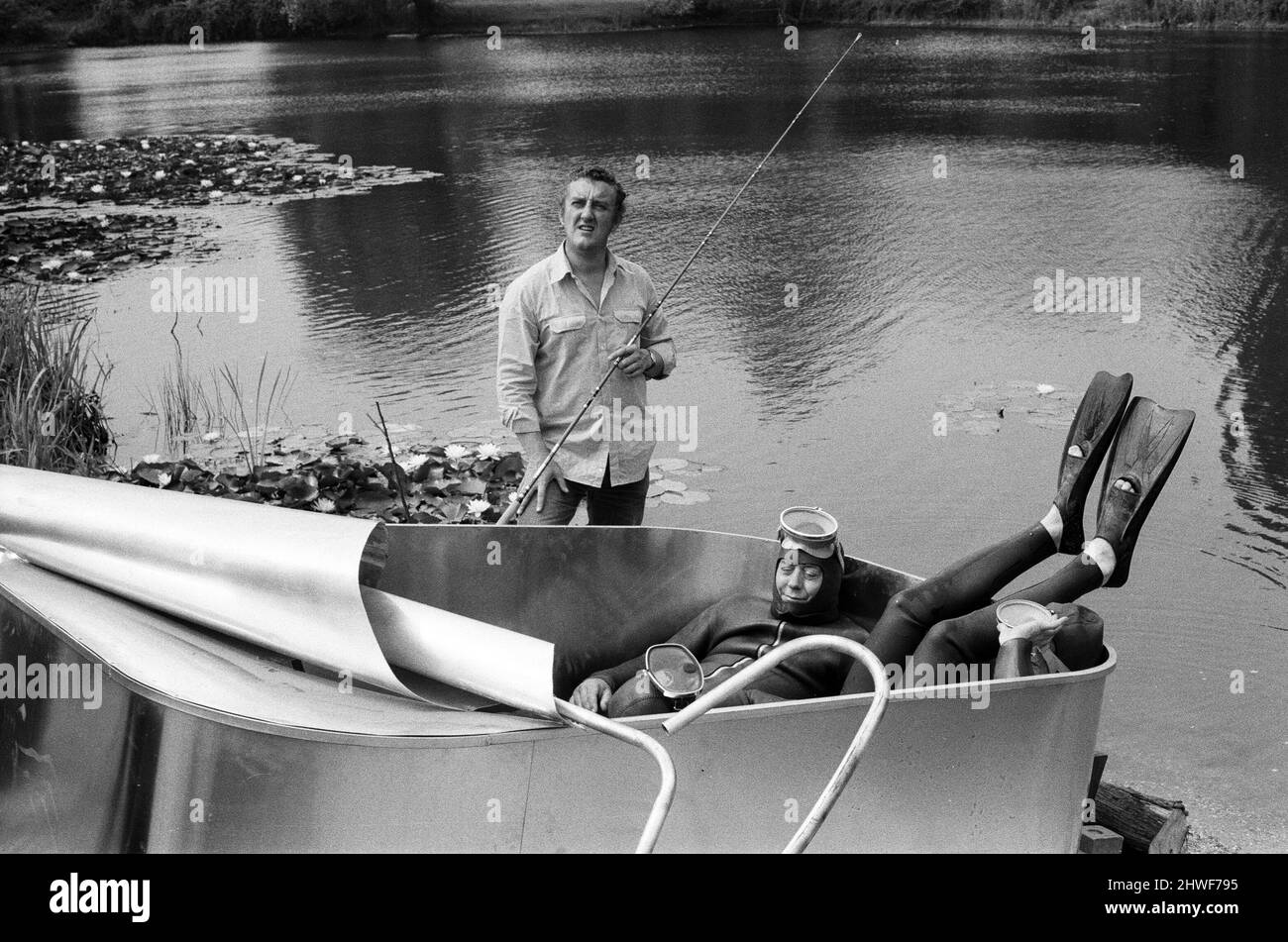 Actor Bernard Cribbins today went fishing near Shepperton, which was a ...
