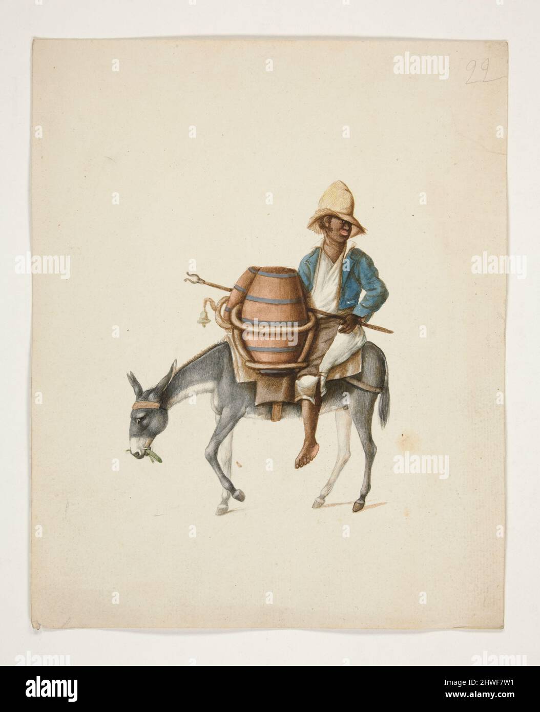 Water Vendor. Artist, possibly by: Pancho (Francisco) Fierro, Peruvian ...