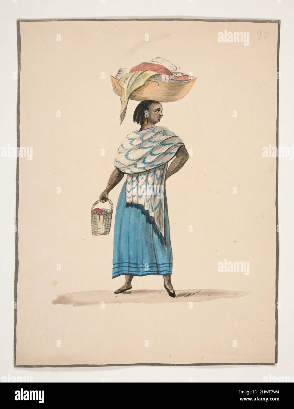 Laundress of Trujillo. Artist, possibly by: Pancho (Francisco) Fierro ...