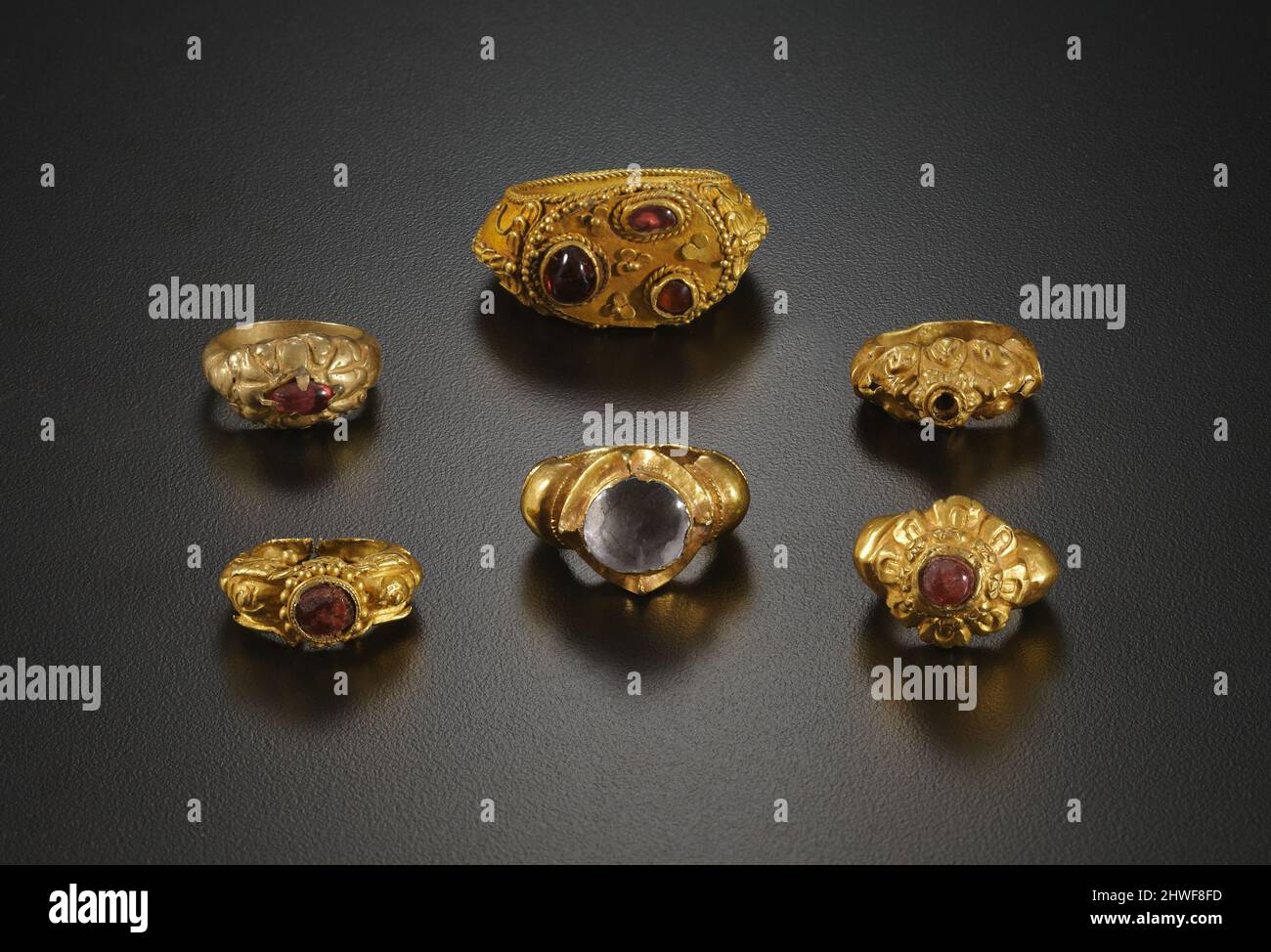 Ring with Three Gems Stock Photo - Alamy