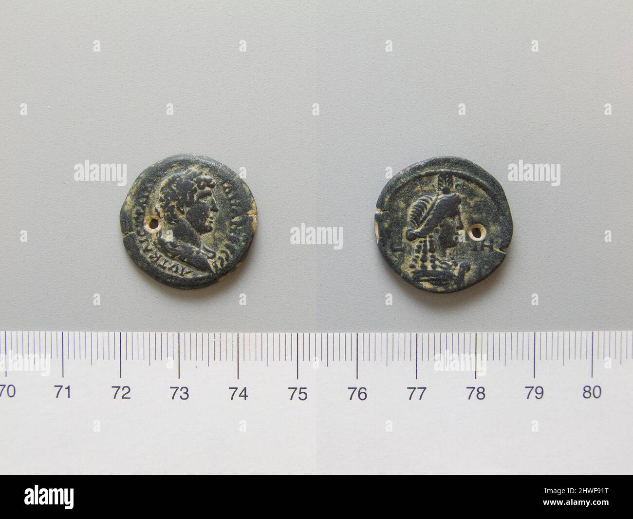 Coin of Hadrian, Emperor of Rome from Alexandria. Ruler: Hadrian ...